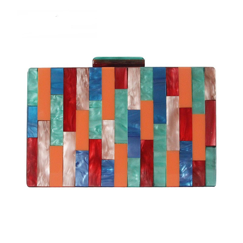 Acrylic Evening Bag -Color Mosaic, Well-made, Cute, Unique – Luxy Moon