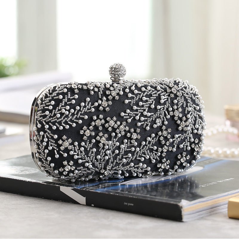 Luxy Moon Pearl Clutch Purse Luxury Handbag Embroidery Evening Bag ...