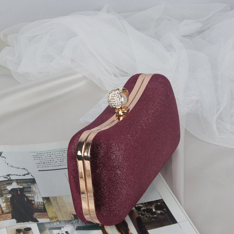 Velvet Evening Bag - Pearl Snap, Elegant, Well Made, Buy Now – Luxy Moon