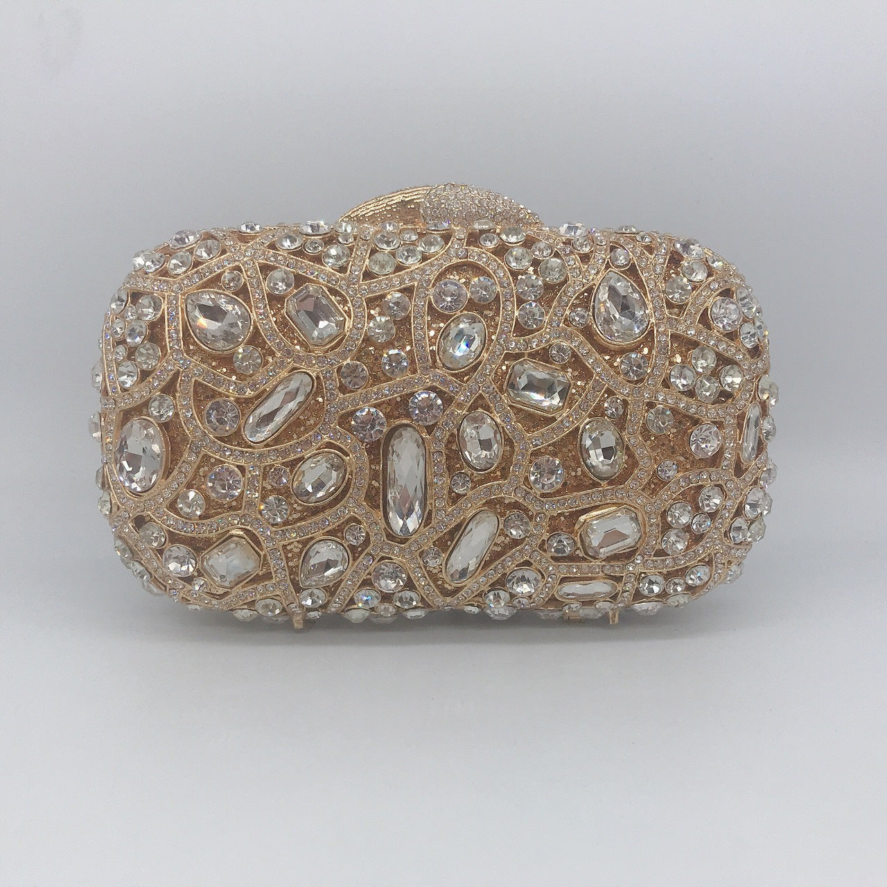 Luxy Moon Unique Evening Crystal Clutch Purse with Chain